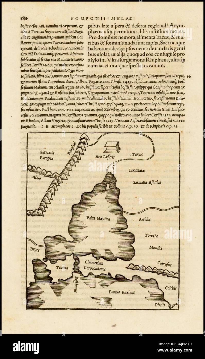 This 1538 map, created by Caius Julius Solinus, shows the Bosphorus ...