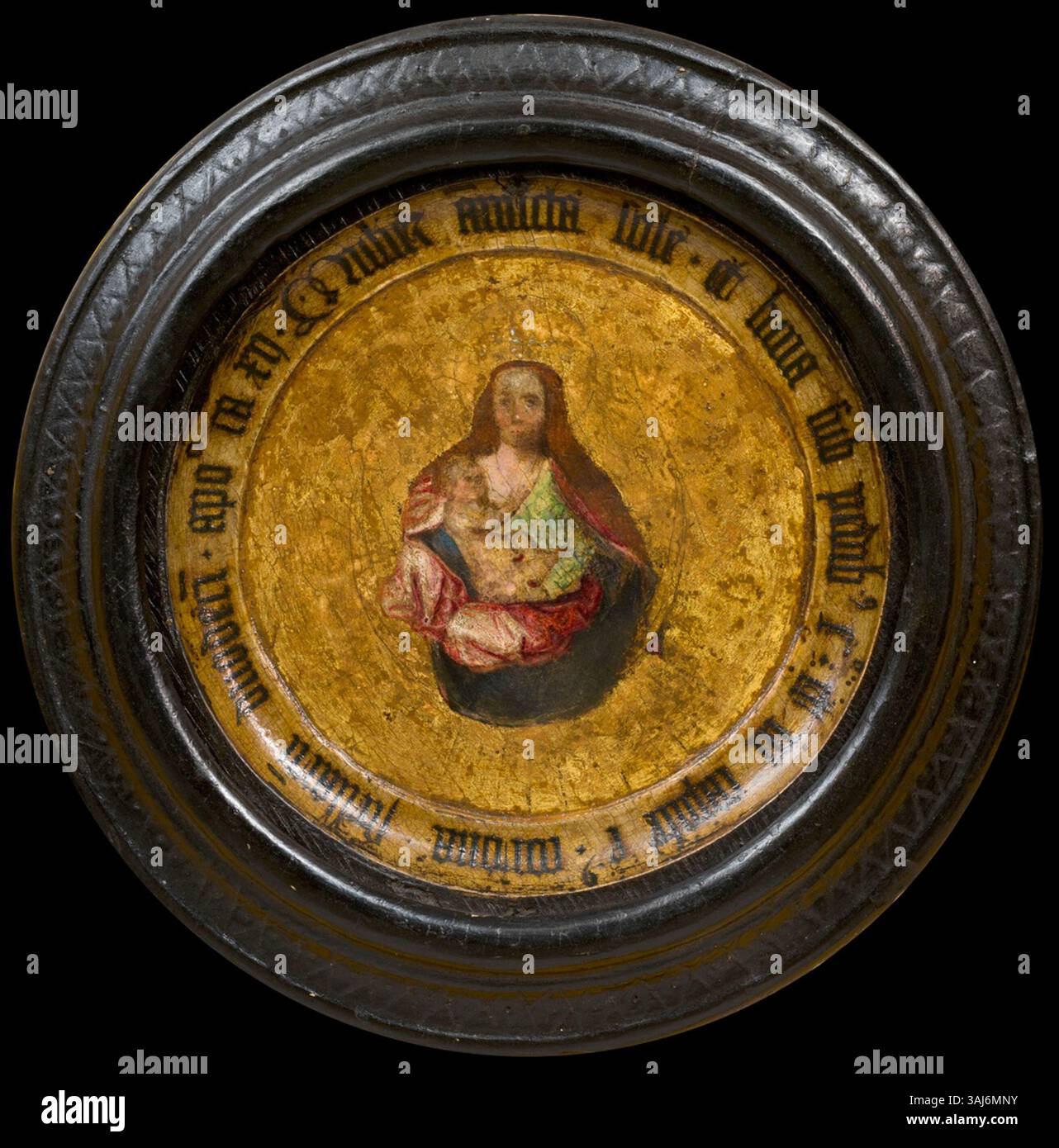 A depiction of the Madonna on a crescent moon, painted between 1401 and ...