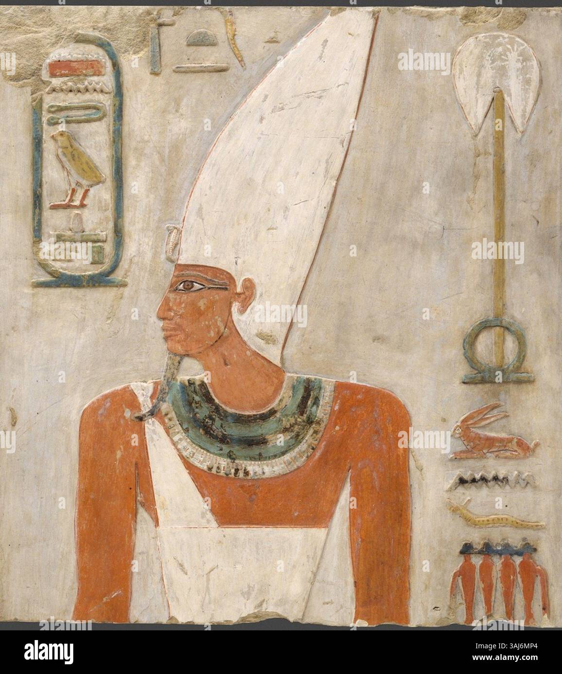 Detail of a portrayal of Mentuhotep II, an ancient Egyptian Pharaoh of ...