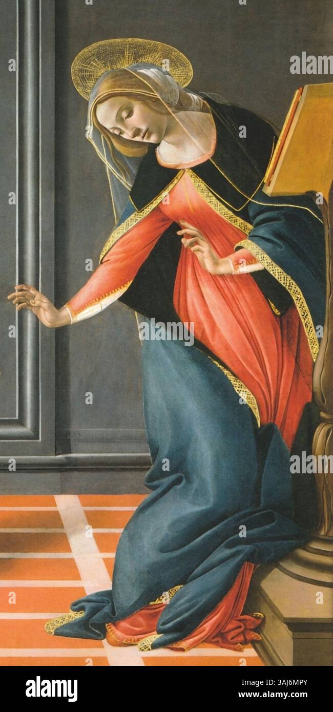 This 1489-1490 tempera on panel painting by Sandro Botticelli depicts ...