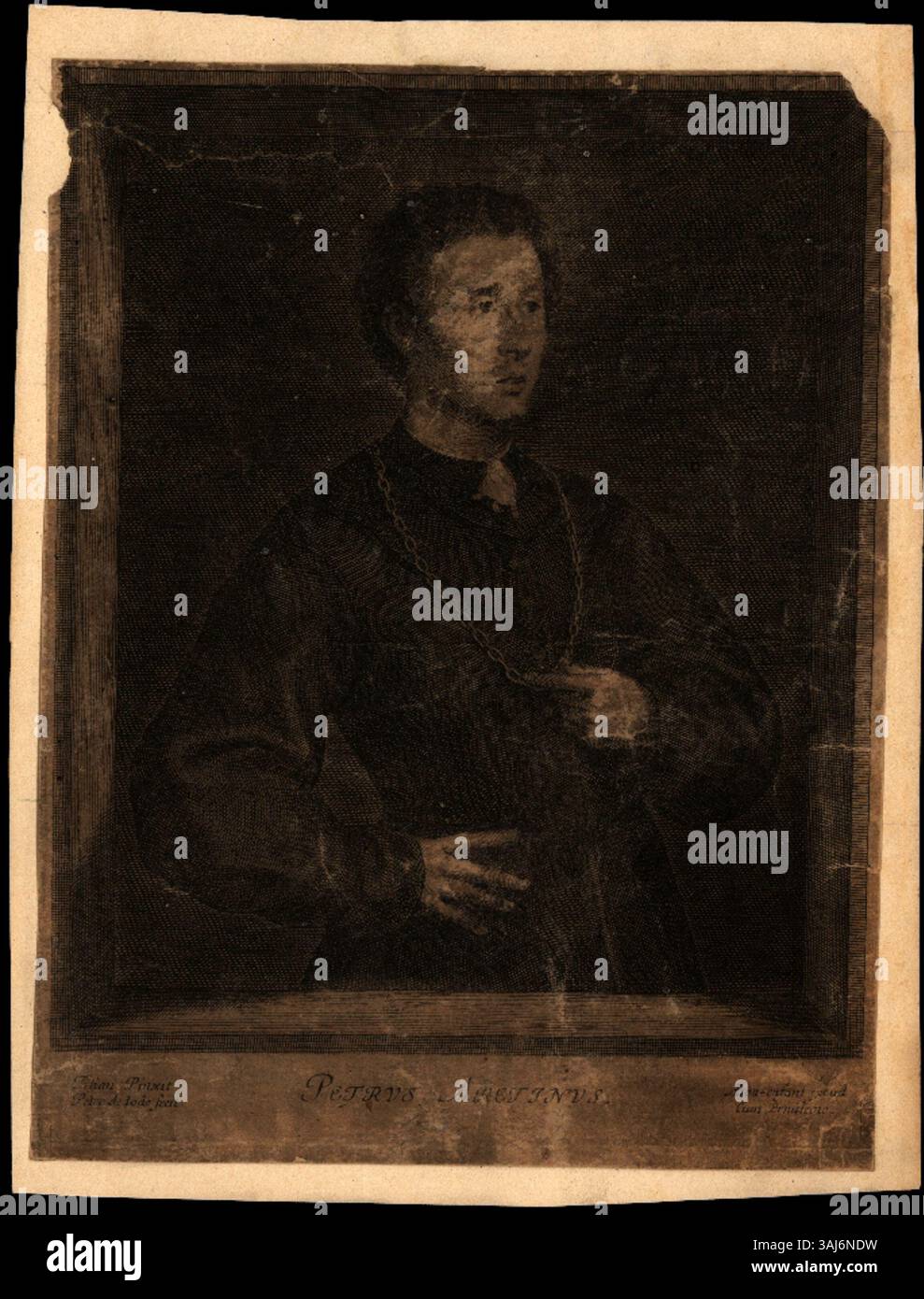 The portrait of Pietro Aretino by Titian, created in the 16th century, is one of the iconic ...