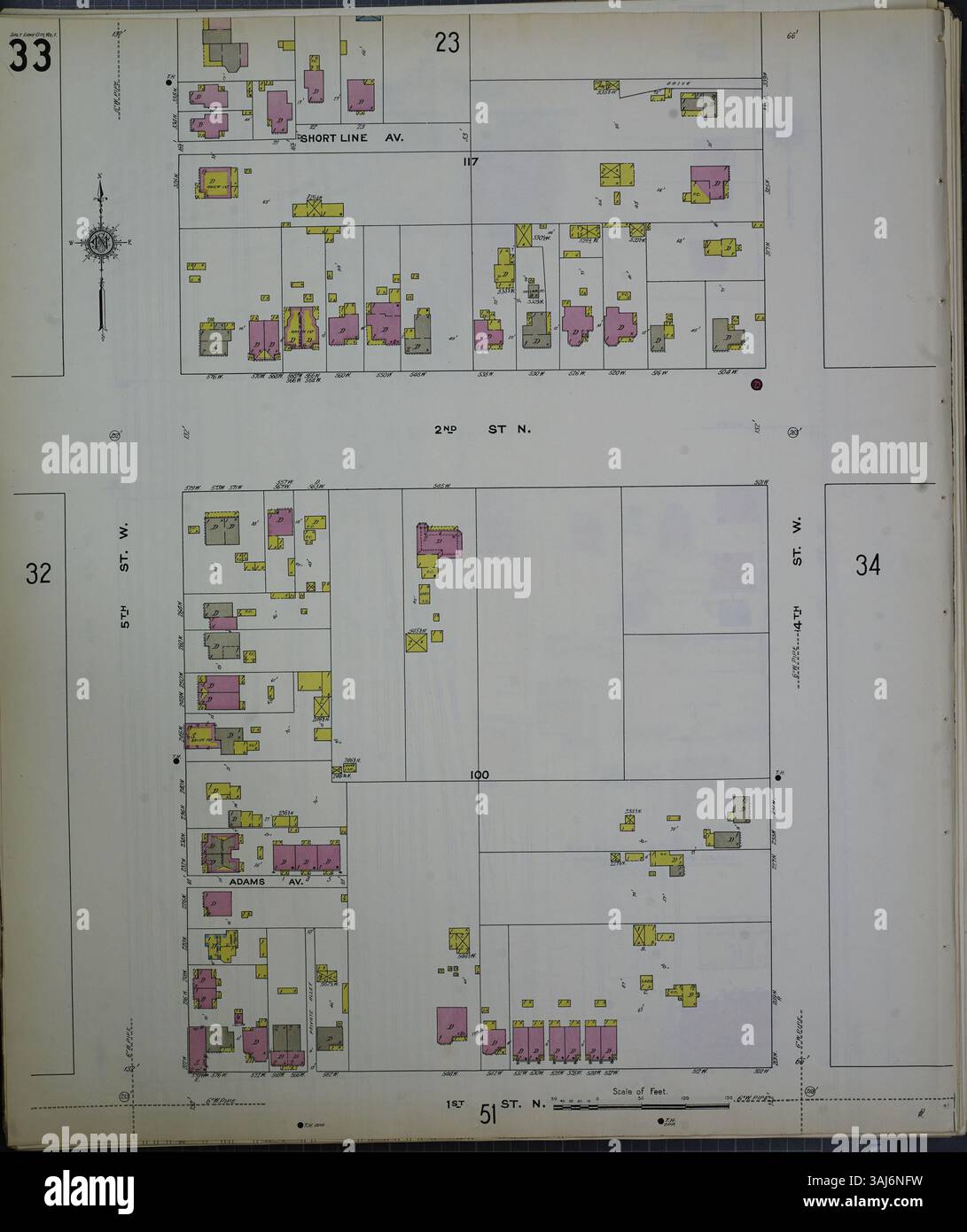 Sanborn Fire Insurance map from Salt Lake City, Utah, published in 1911 ...