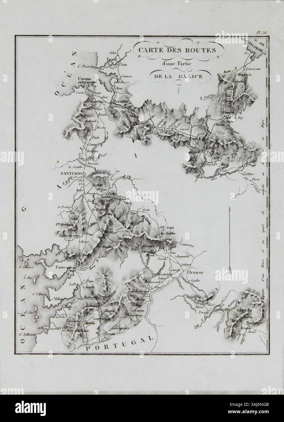 This 1834 map by Alexandre de Laborde outlines the routes in part of ...