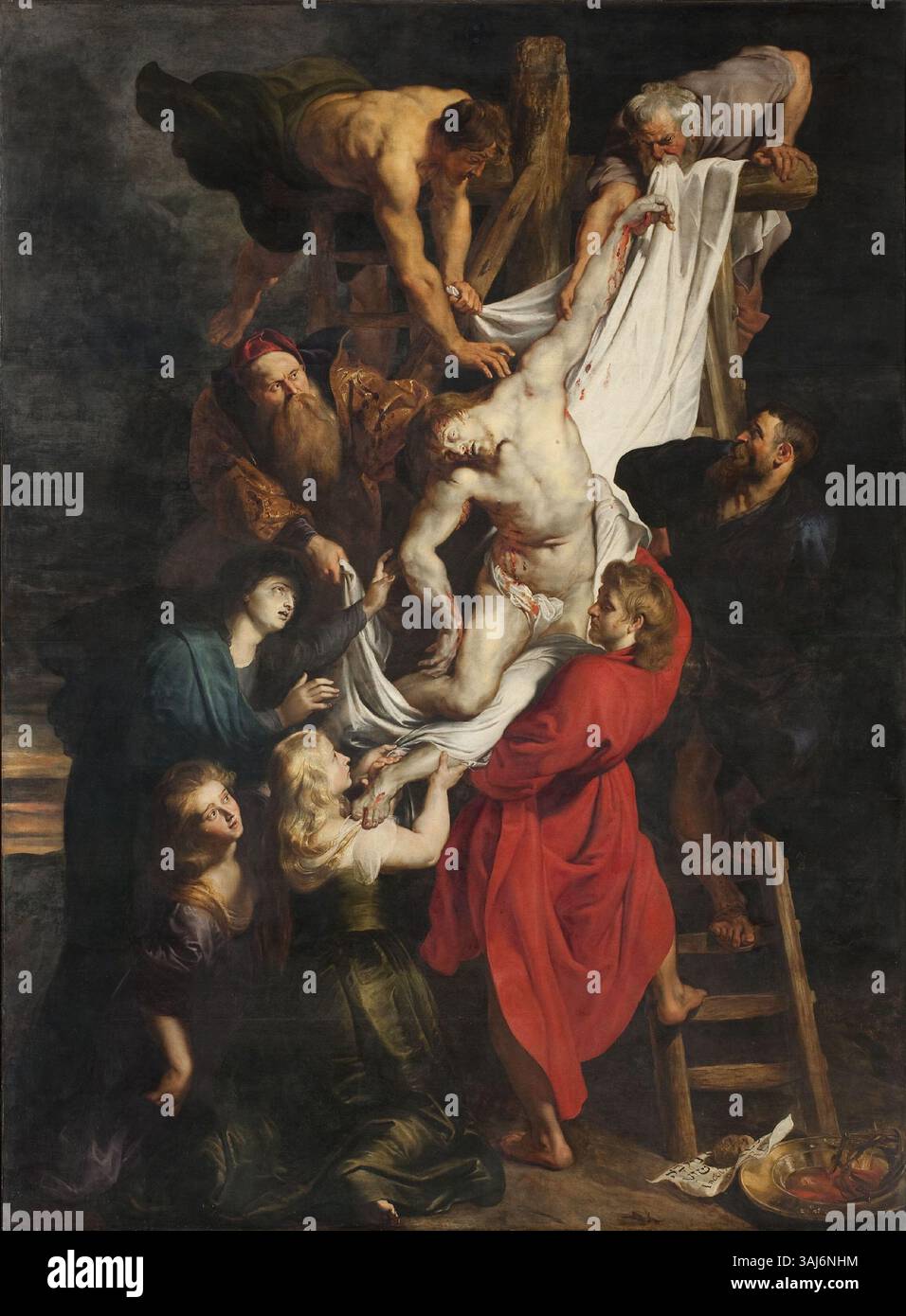 Painted by Peter Paul Rubens between 1612 and 1614, this religious artwork depicts the moment ...