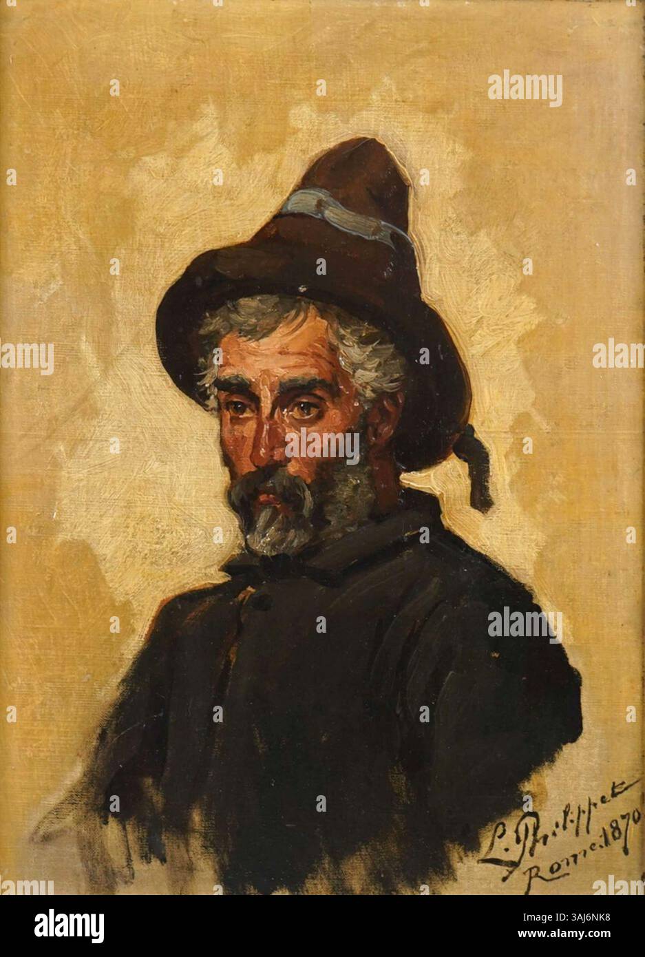 Léon Philippet’s *Le brigand Gasparini* (1870) is an oil painting ...