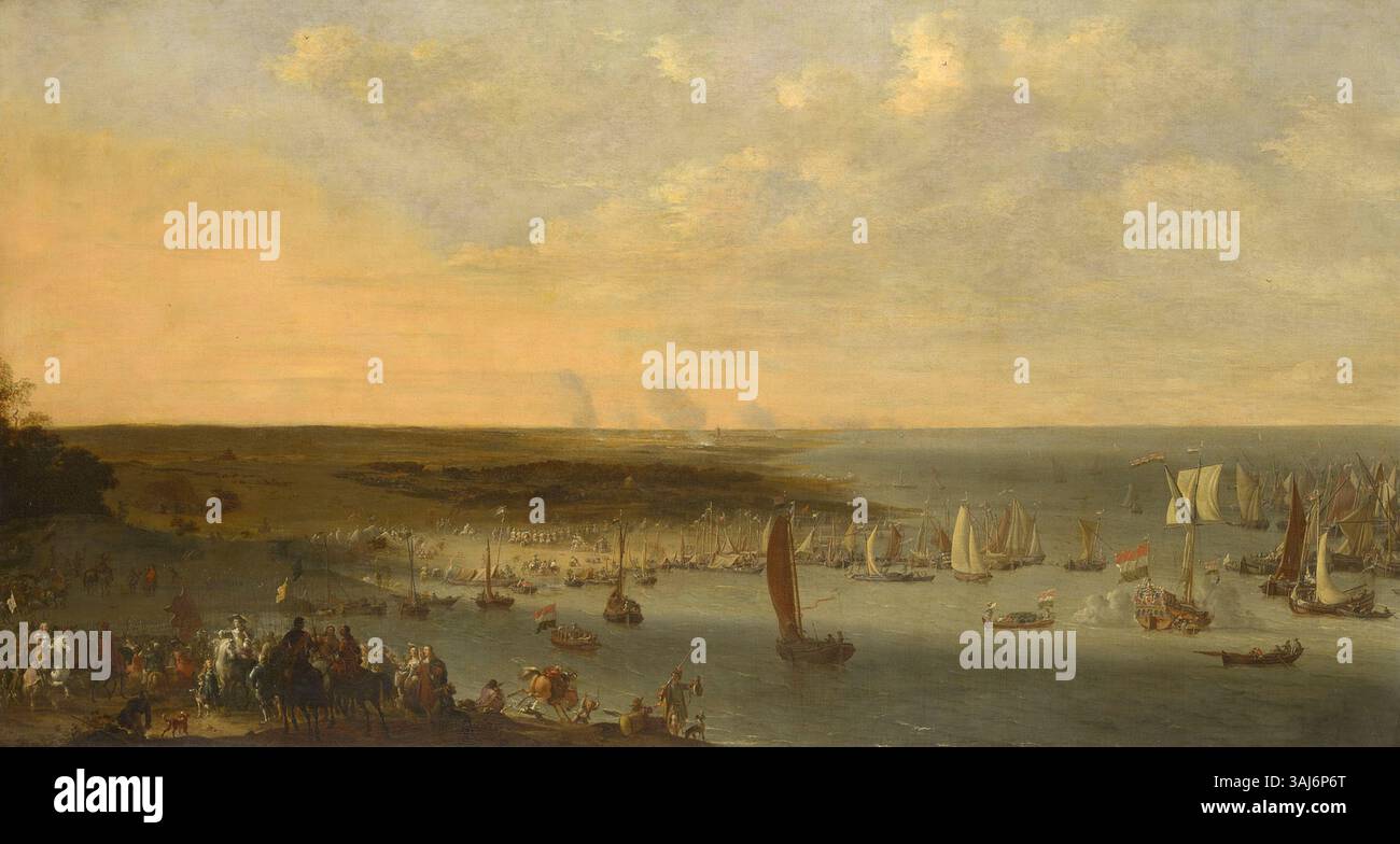 This painting, created in the style of Jan Wyck, shows William III of ...