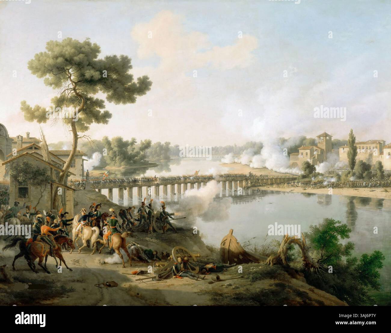 A depiction of the Battle of Lodi on May 10, 1796, by Louis-François ...