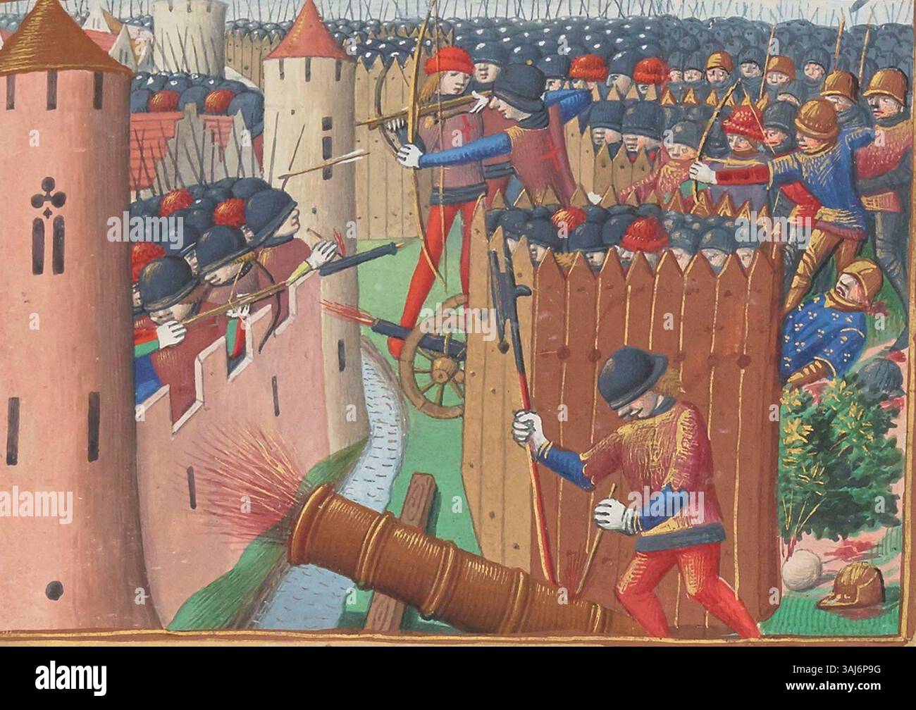 This illumination, from the manuscript 'Les Vigiles de Charles VII ...