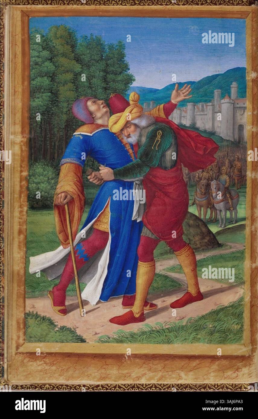 This illuminated manuscript page from the 'Heures de Briçconnet' (c ...