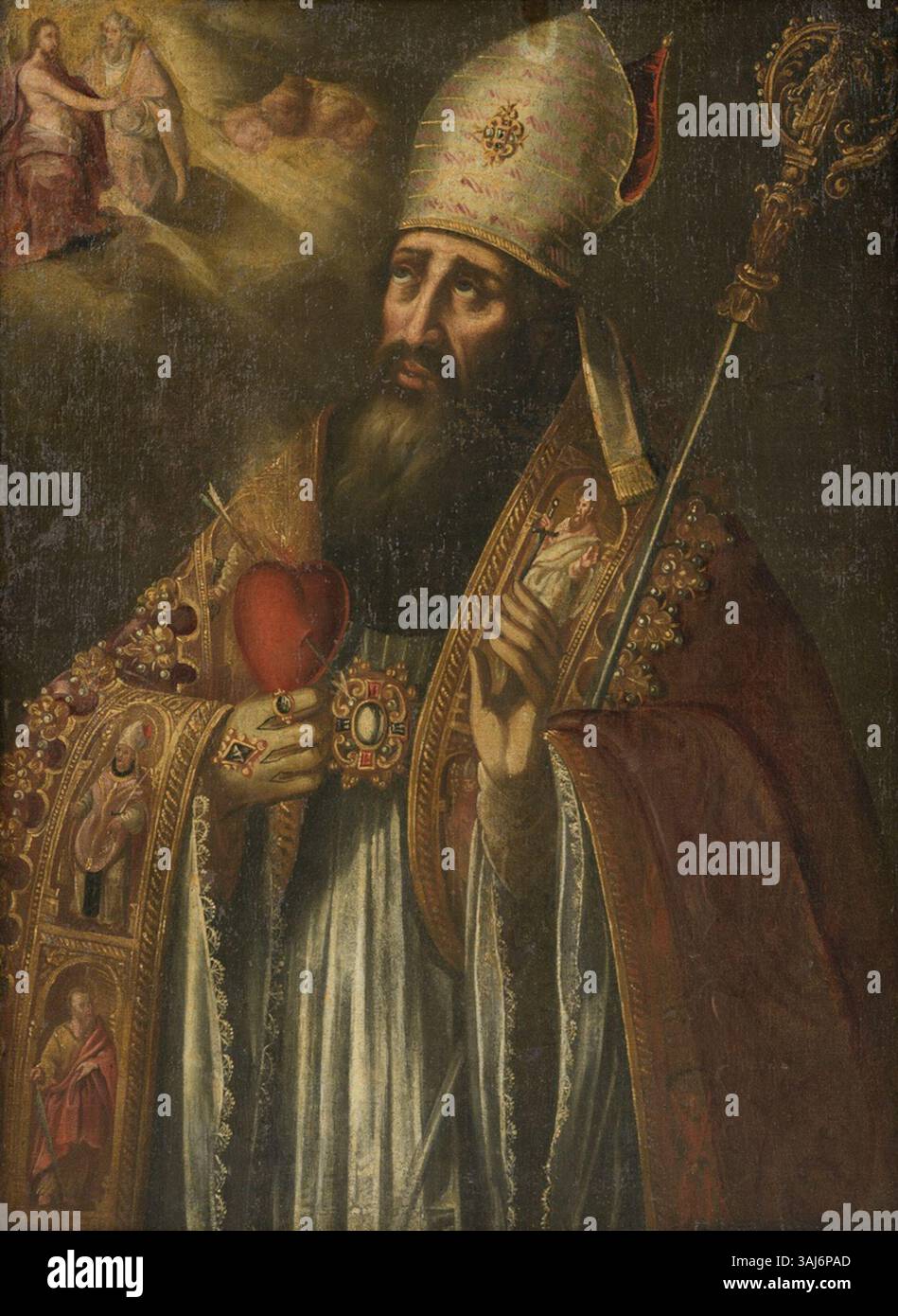 Anonymous painting from circa 1680 depicting Saint Augustine in ecstasy ...