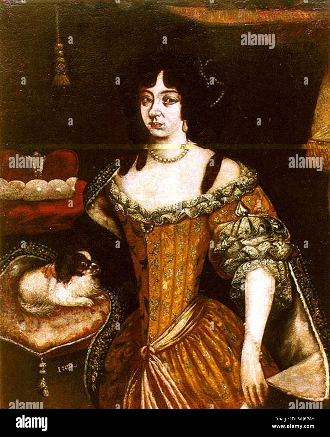 A 17th-century oil portrait of Maria Ernestina von Schwarzenberg, wife ...