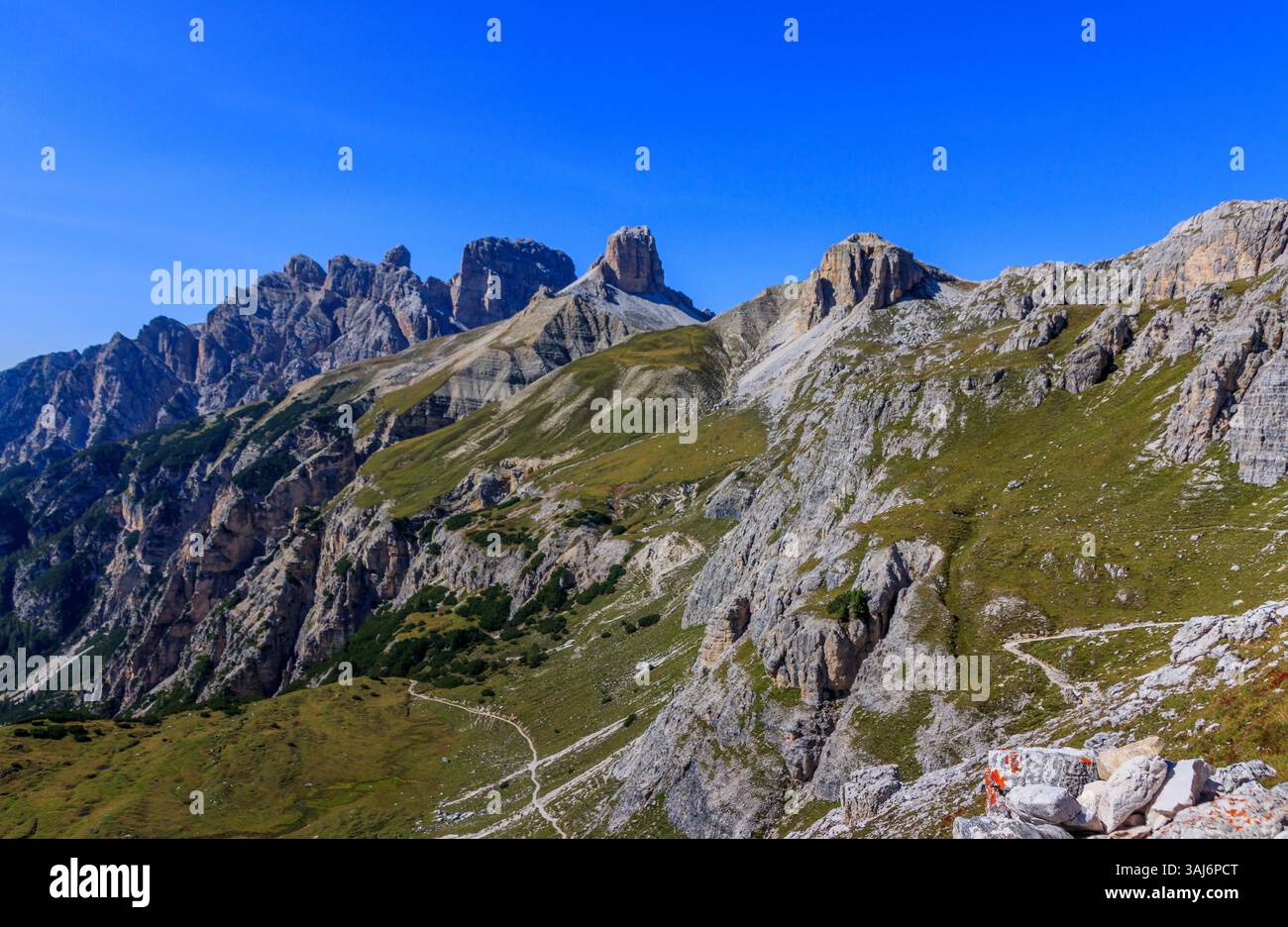 Drei Zinnen , Tre Cime di Lavaredo Italy Dolomites mountain Stock Photo ...