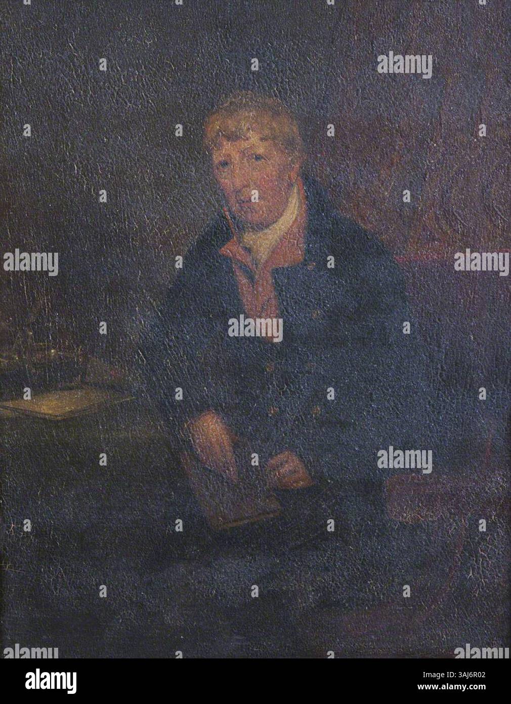 This portrait from the 1800s presents an unknown gentleman, offering a ...