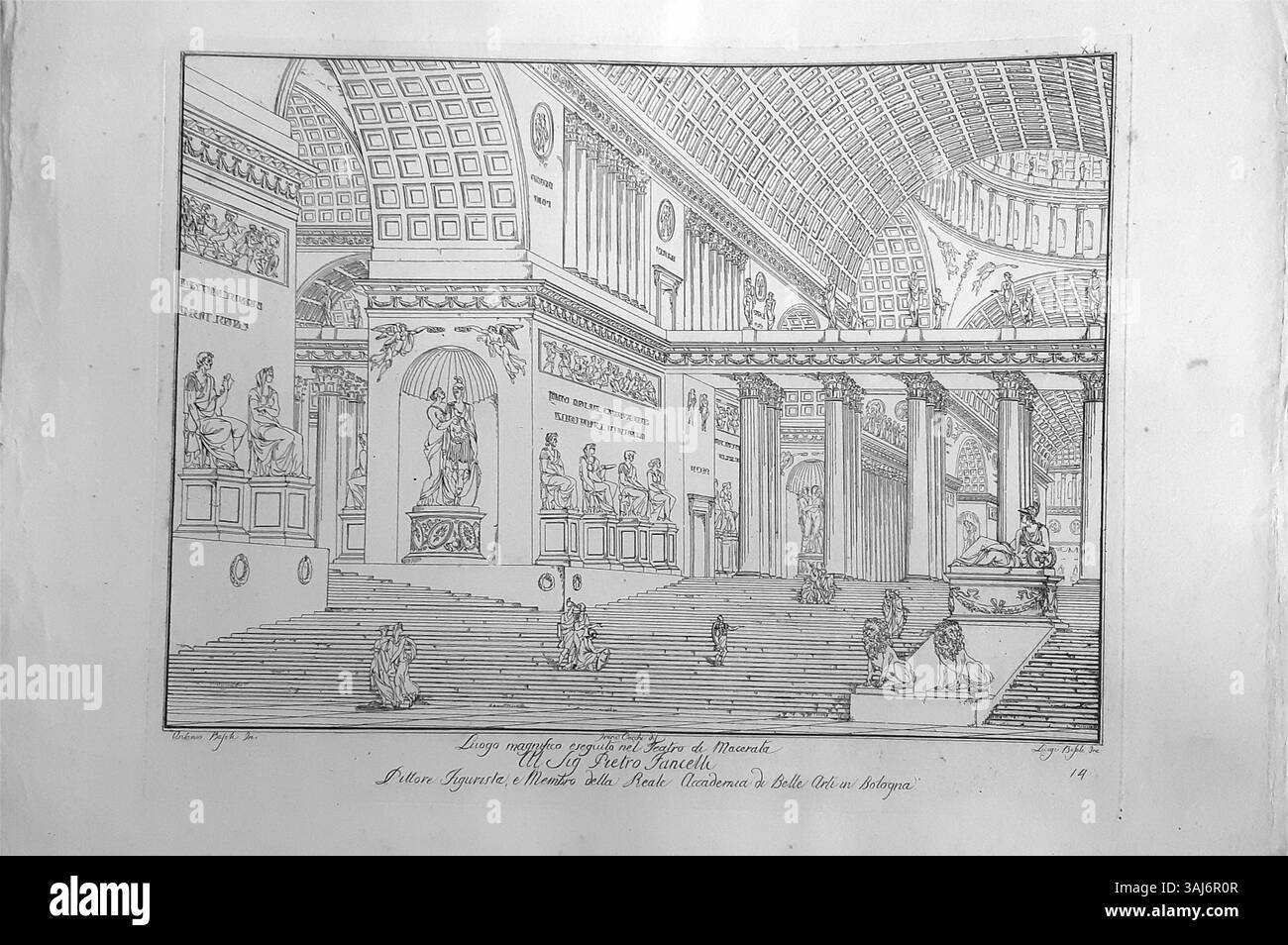 A lithograph by Antonio Basoli, made between 1800 and 1810. Basoli’s ...