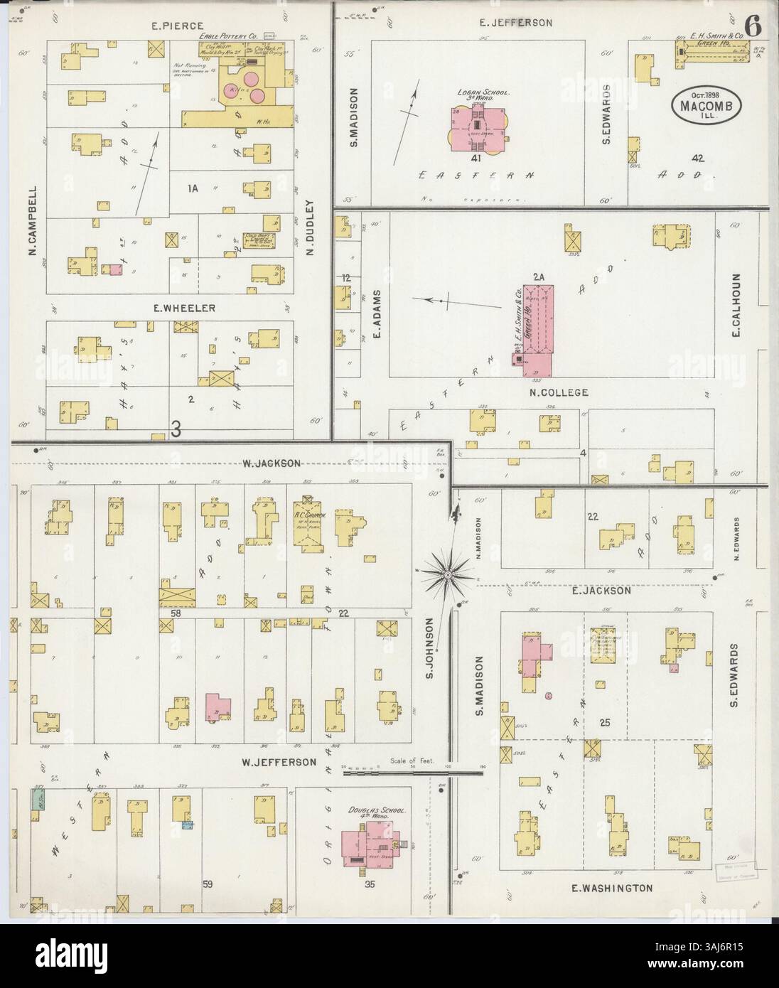 The 1898 Sanborn Fire Insurance Map of Macomb, McDonough County ...