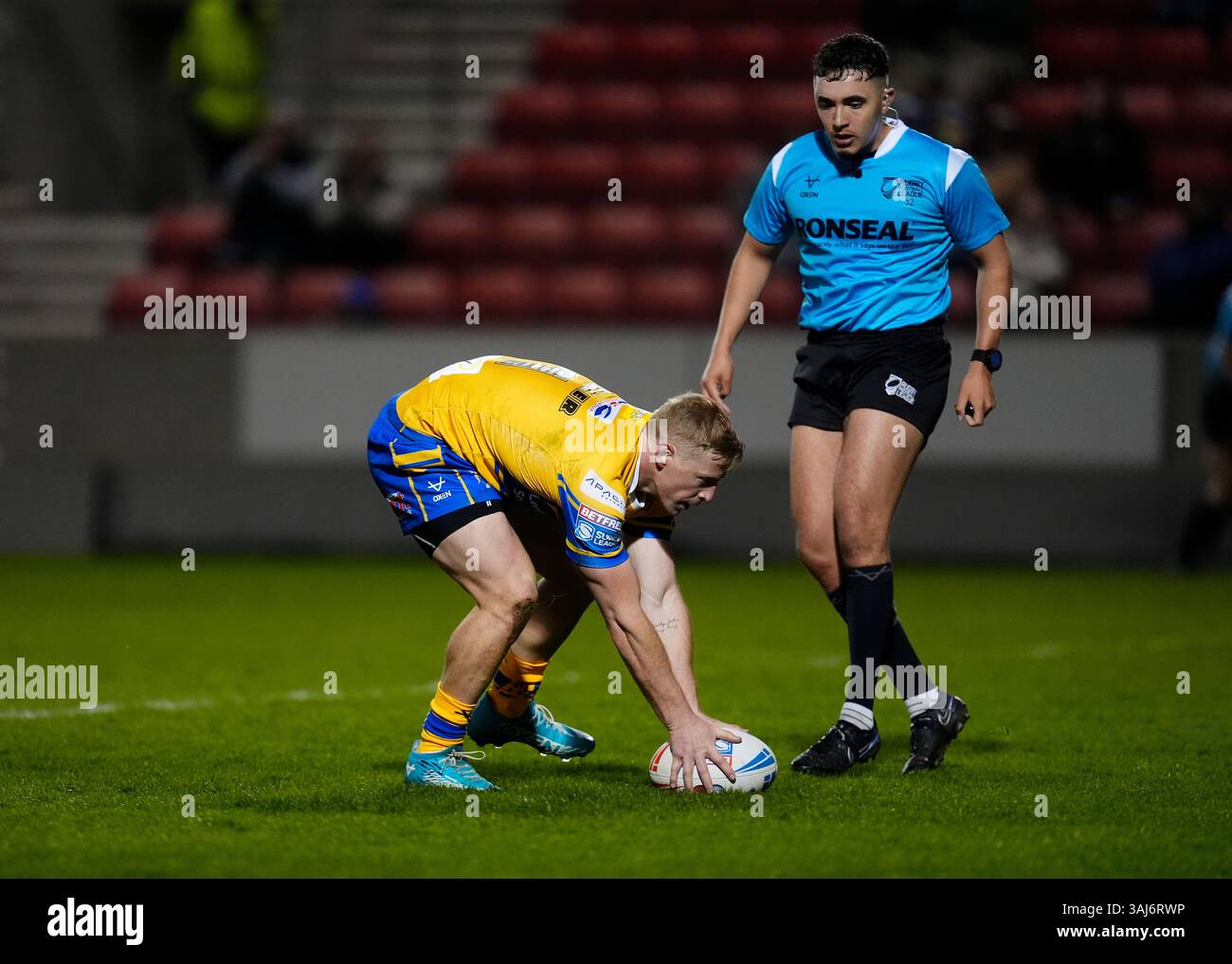 Leeds Rhinos' Lachie Miller scores a try during the Betfred Super ...