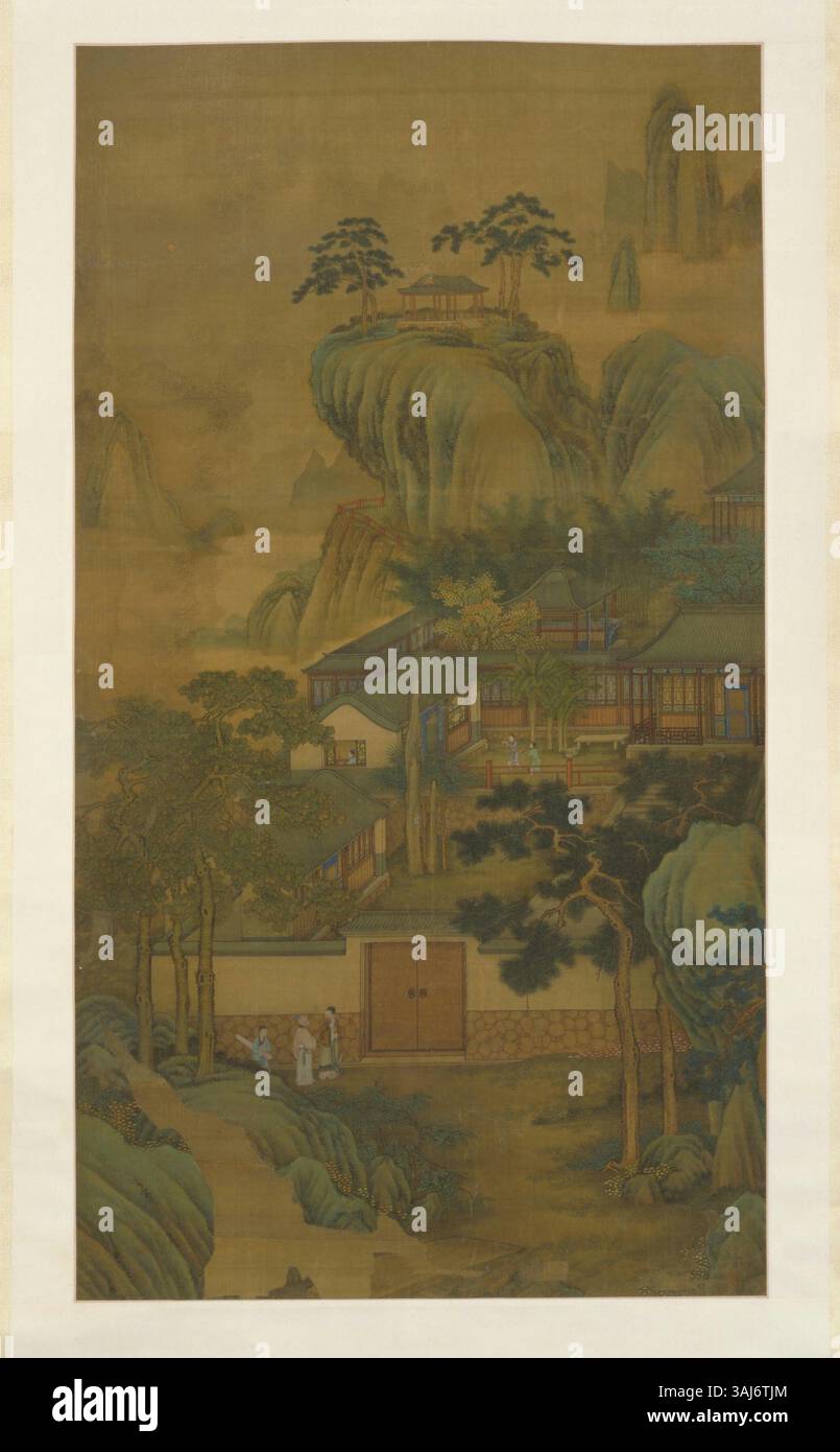 Shen Yuan’s ink and color painting on silk, held in The Palace Museum ...