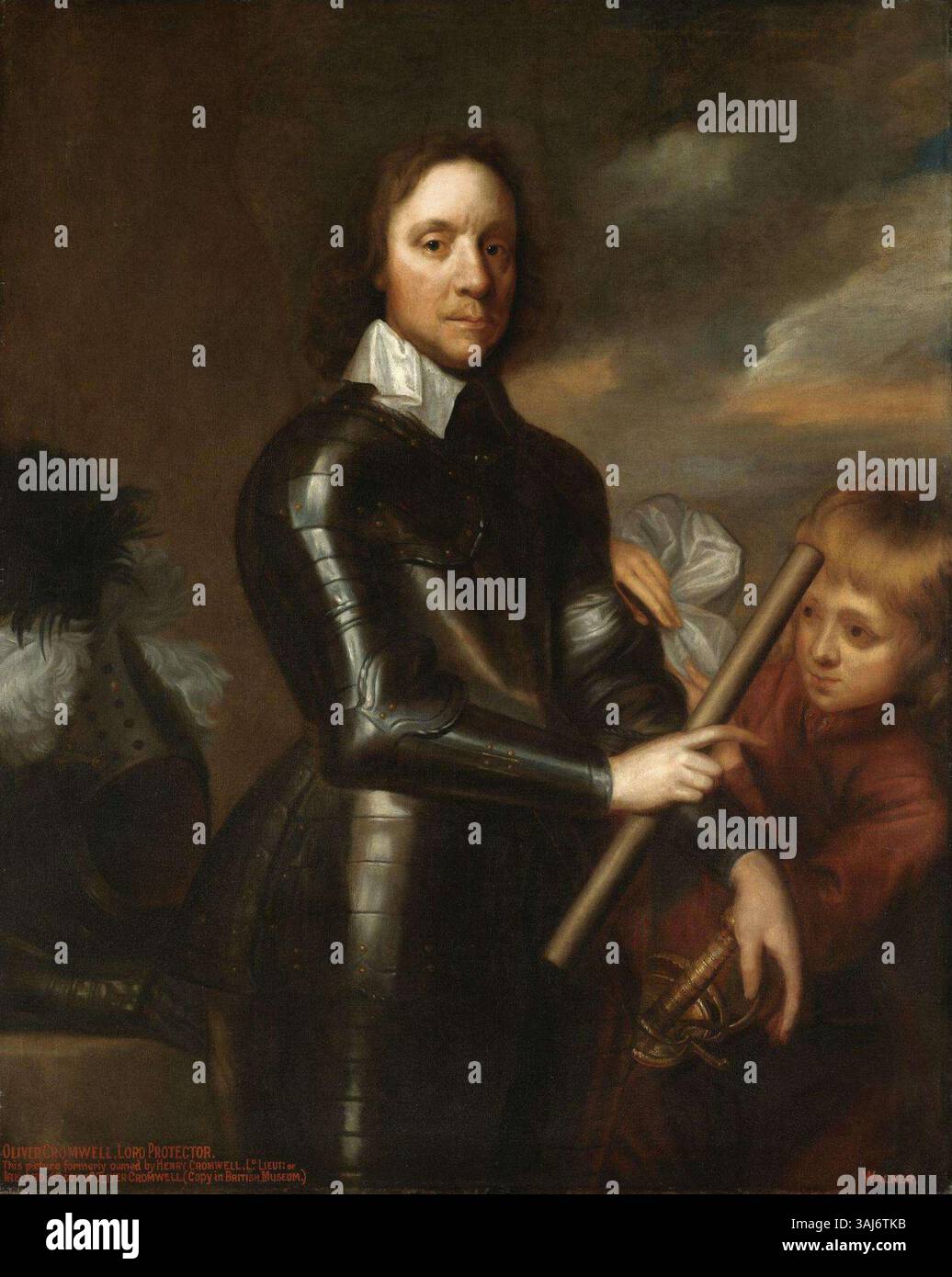 This portrait by Robert Walker depicts Oliver Cromwell, the Lord ...