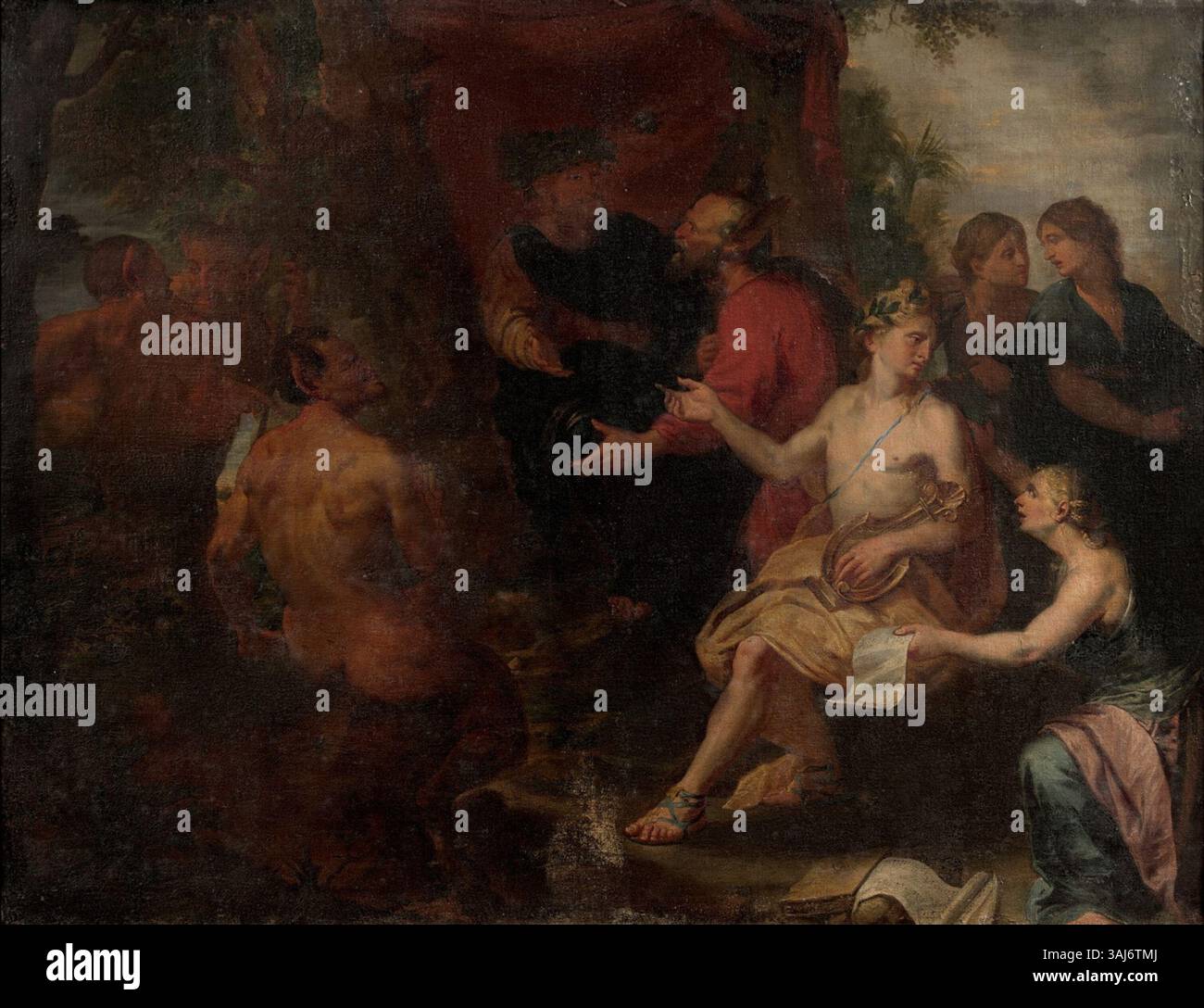 Willem Ignatius Kerricx’s 'The Judgement of Midas' (1703-1745) depicts ...