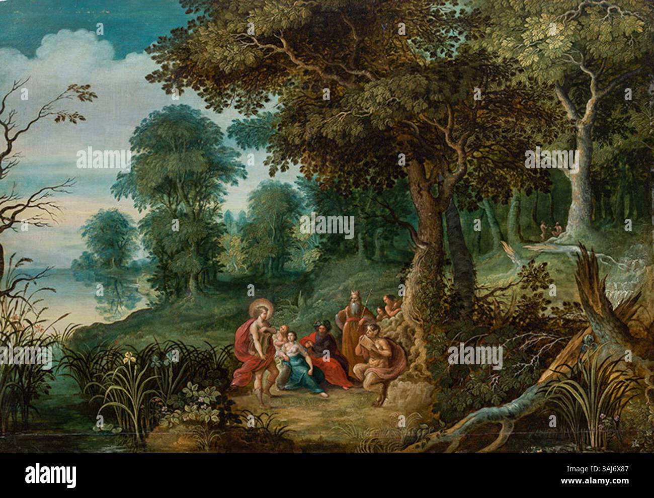 Jasper van der Lanen's 1624 painting 'Forest Landscape with the ...