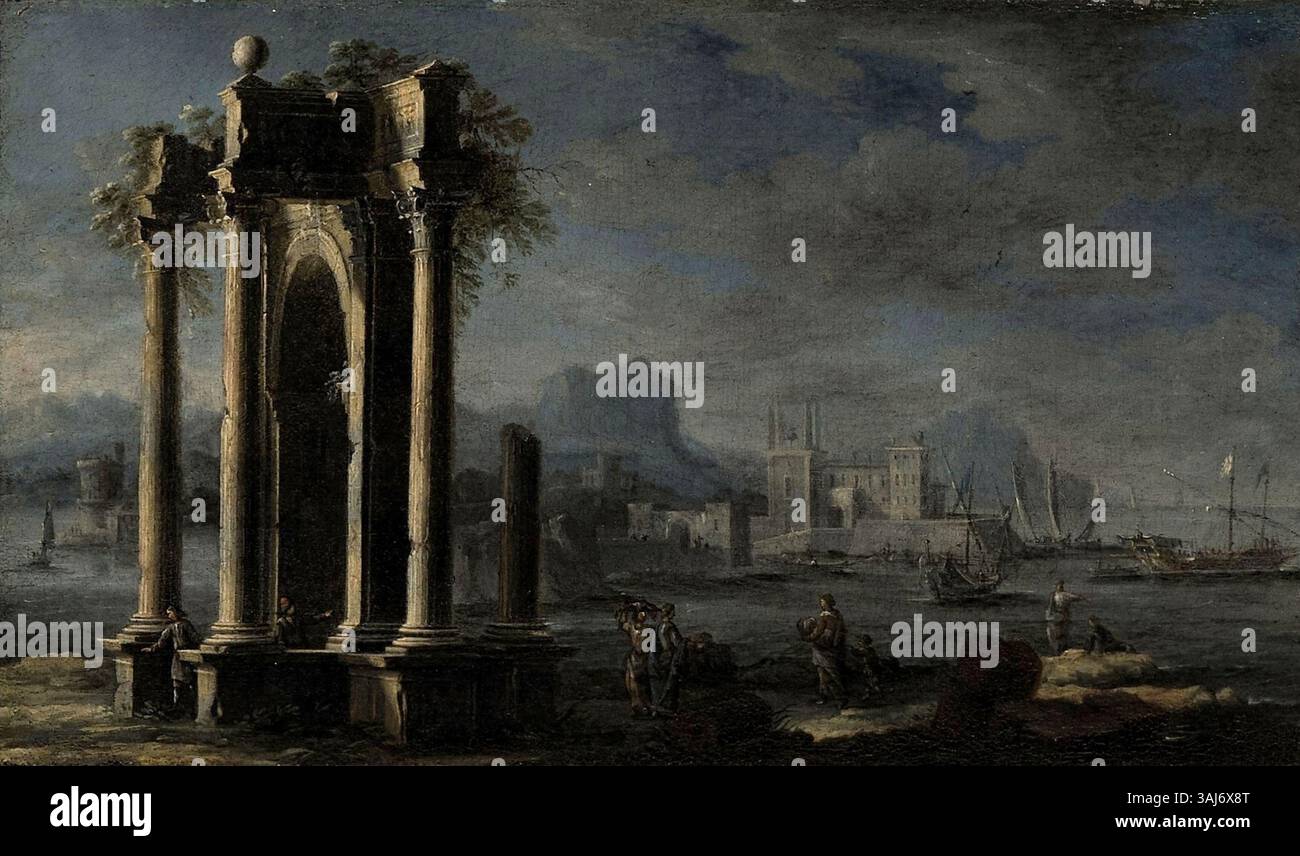 Gennaro Greco's 17th-century painting, 'Capriccio architettonico,' is a ...