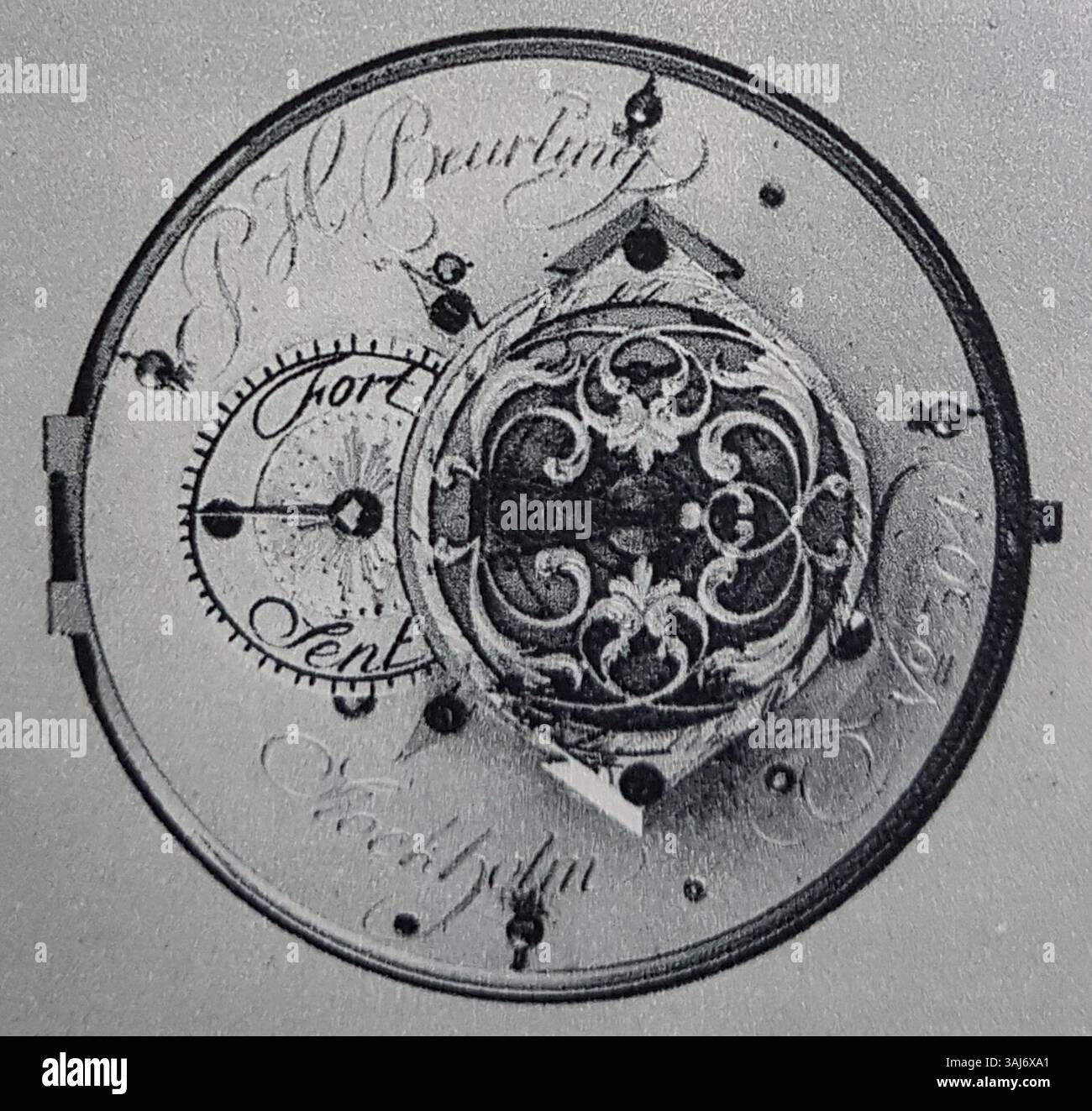 This pocket watch movement, made by Per Henrik Beurling, exemplifies ...