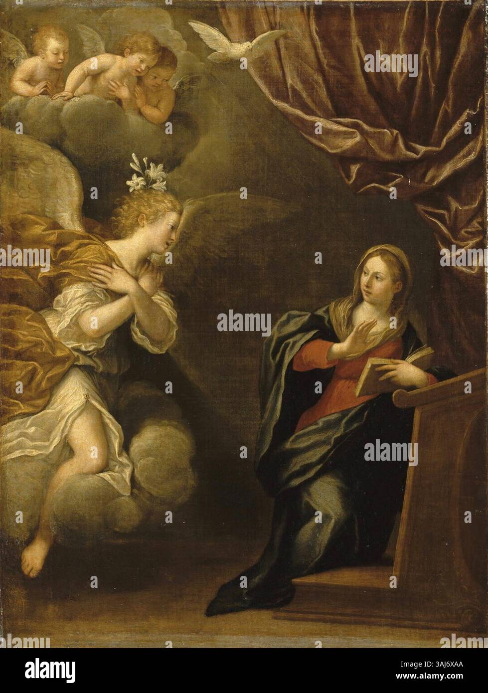 'Annunciation' by Francesco Albani, painted between 1625 and 1630 ...