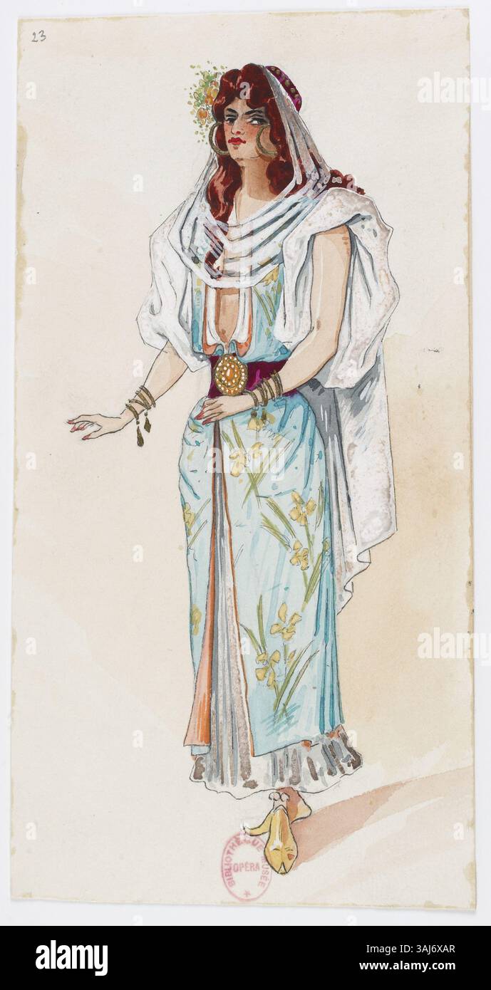 Charles Bianchini's 1895 design for 'La montagne noire', labeled ...