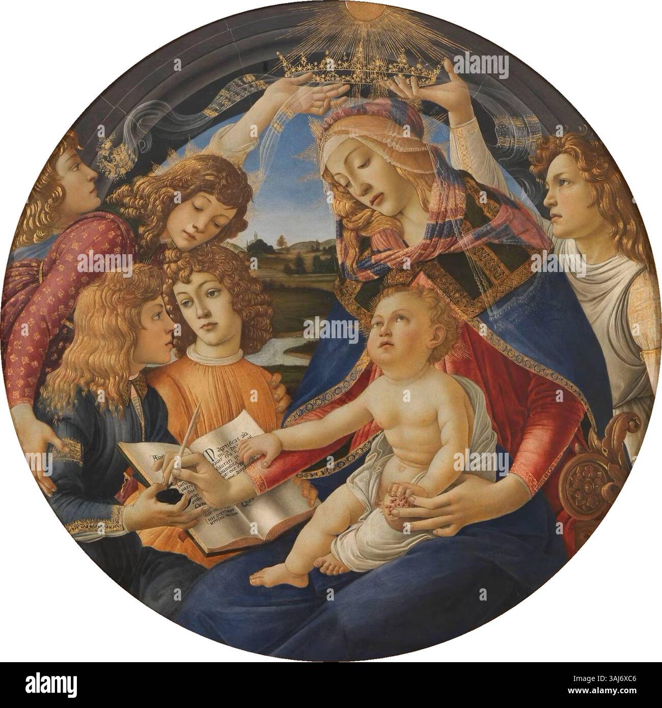 This version of 'Madonna del Magnificat' by Sandro Botticelli, circa ...