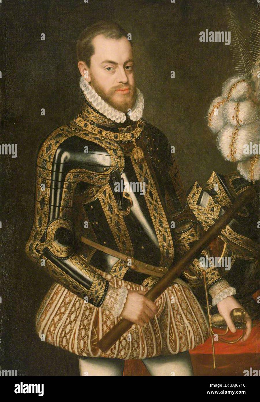 This 17th-century portrait painting by the Netherlandish School depicts ...