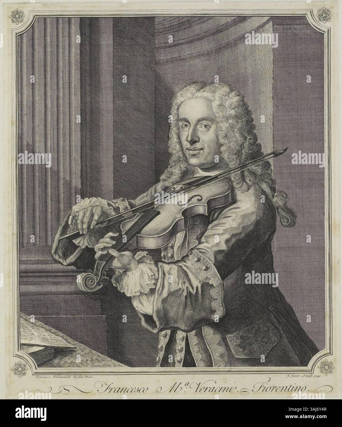 This 1744 portrait features Francesco Maria Veracini, a renowned ...