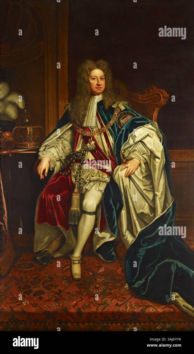 This portrait of King George I, painted between 1715 and 1727 in the ...