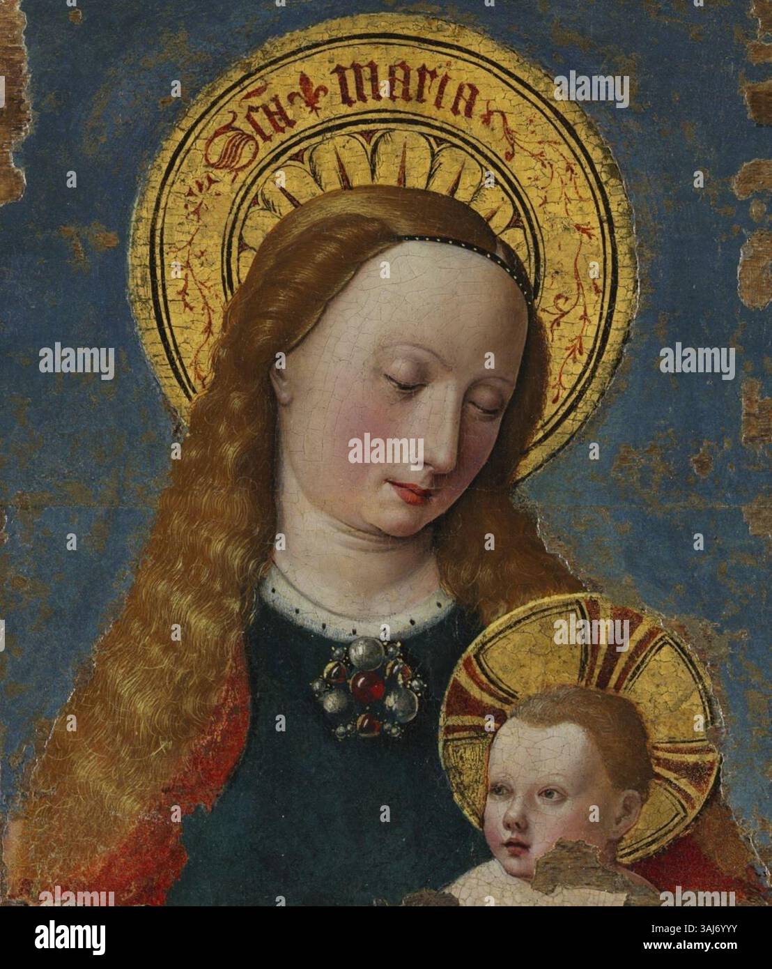 ‘Vierge à l'Enfant,’ a circa 1460 painting by the Master of the Schöppingen Altarpiece, depicts ...