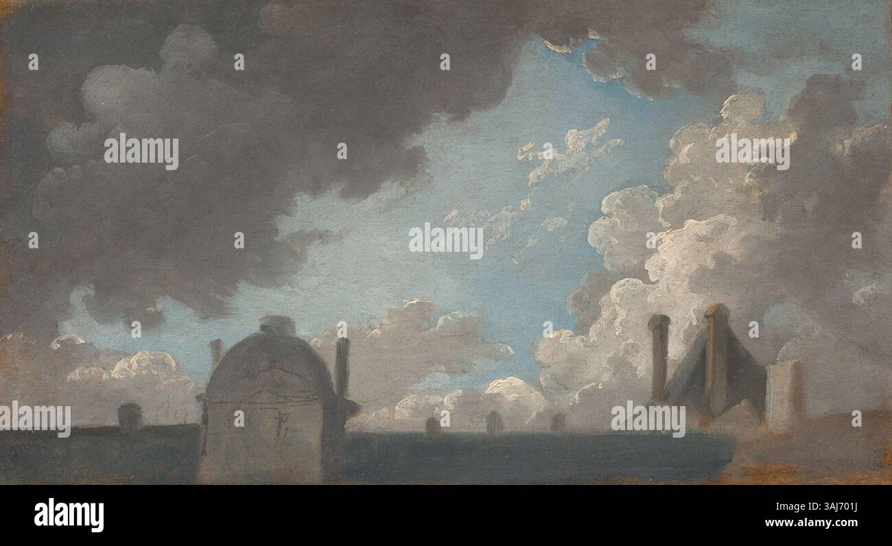 Pierre-Antoine Demachy’s 'Nuages au-dessus des toits du Louvre' (circa ...