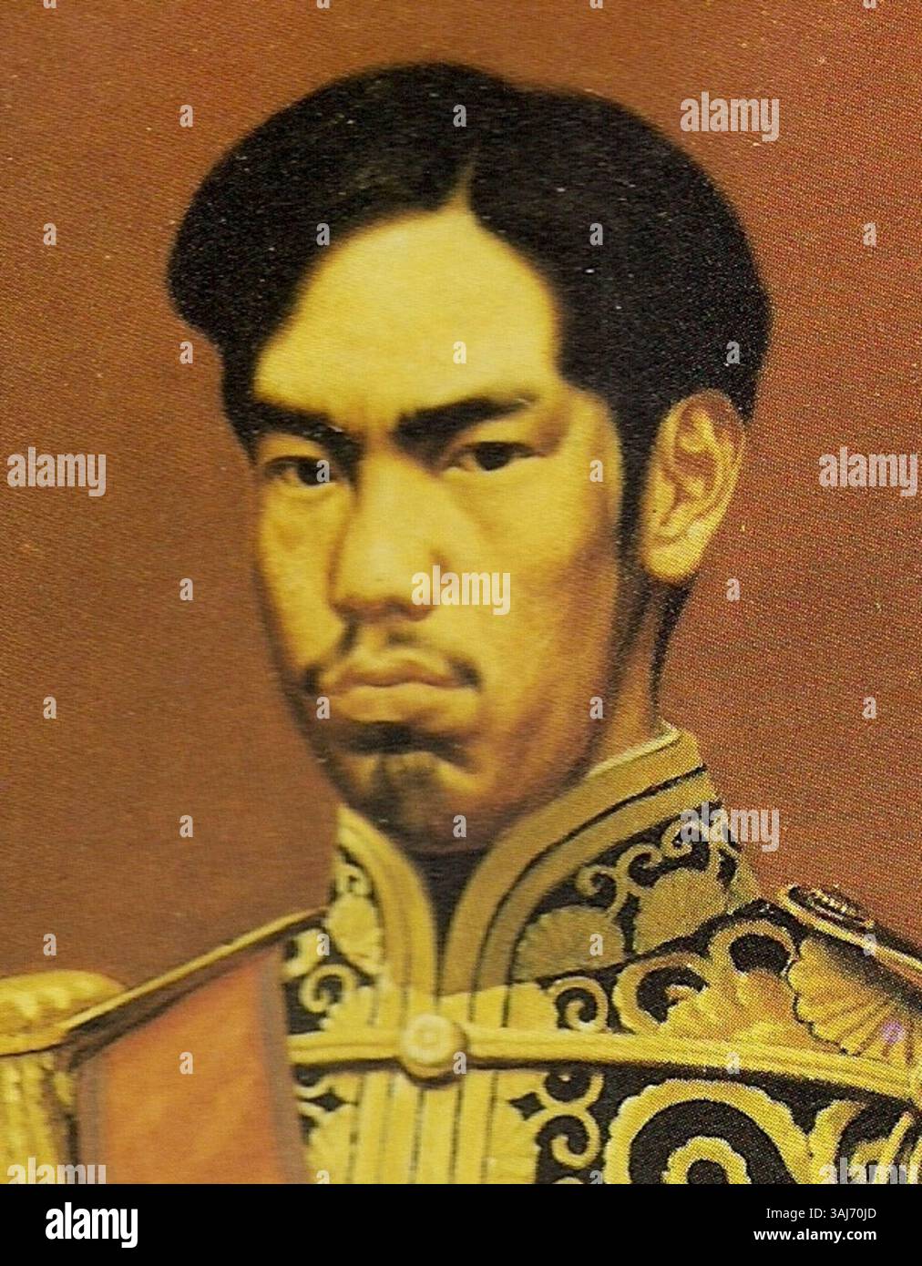 This portrait of Emperor Meiji, painted by Takahashi Yuichi in 1880 ...