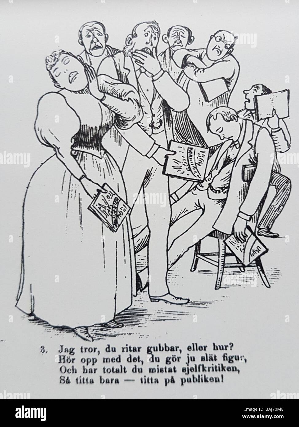 This image is part of a series of drawings by Conny Burman, a Swedish ...