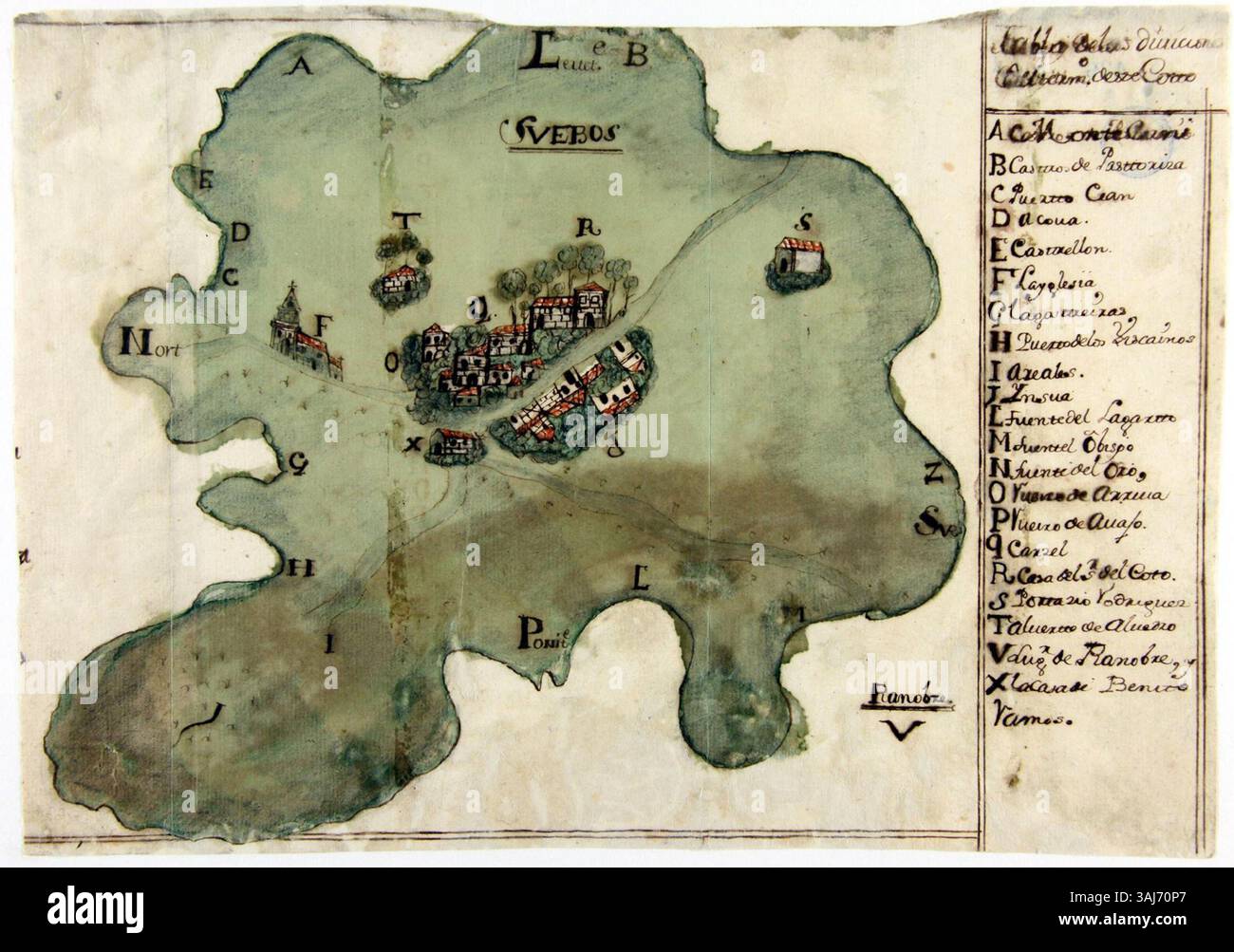 This 1752 map, 'Mapa ou plano do couto de Suevos,' illustrates the ...