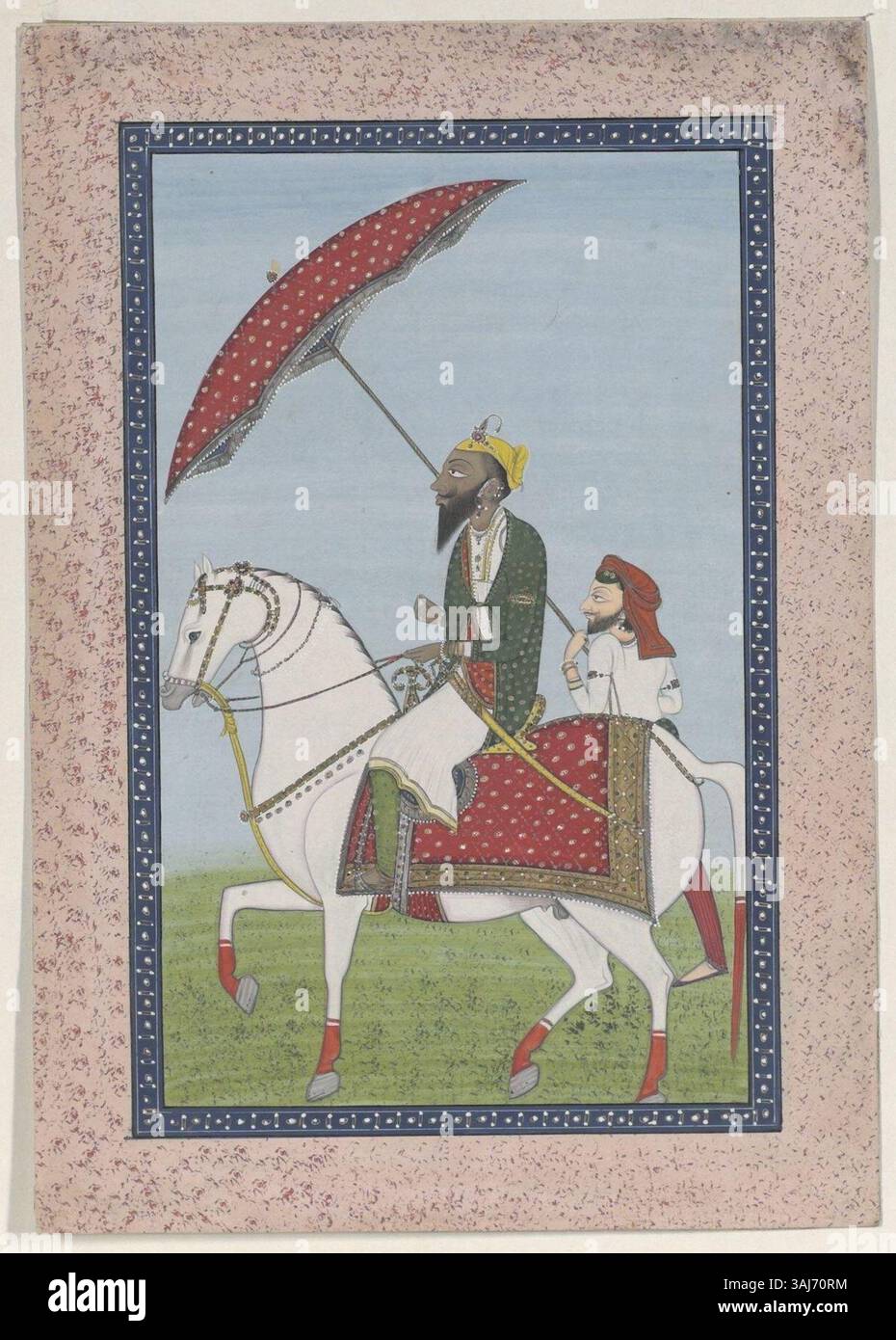 This 19th-century portrait shows Maharaja Kharak Singh, son of Maharaja ...