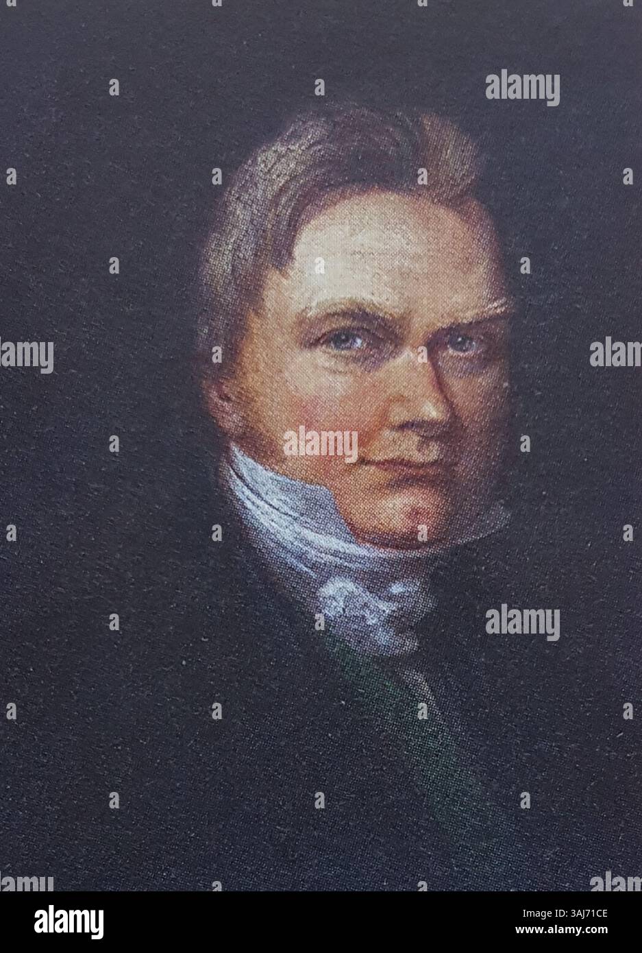 A portrait of Jöns Jacob Berzelius, a pioneering Swedish chemist ...