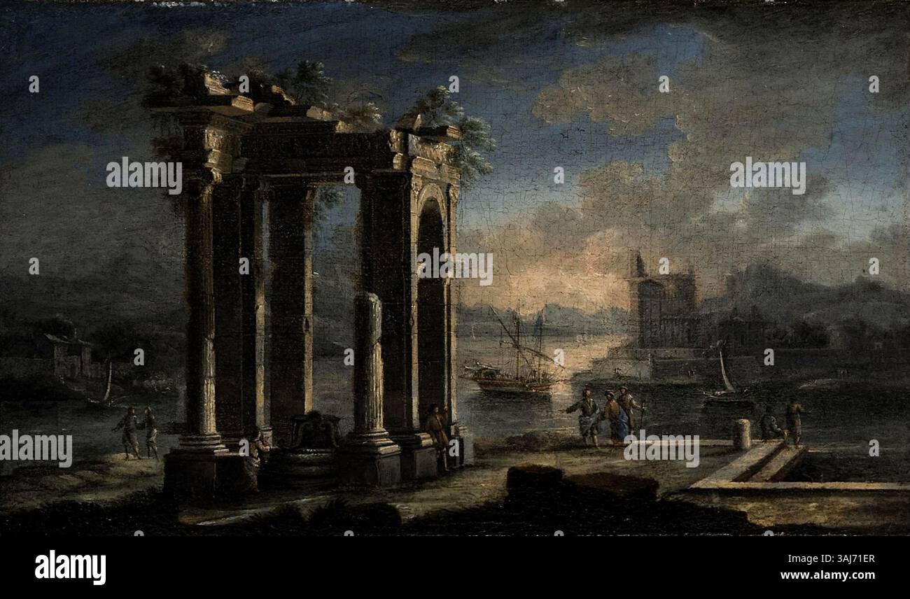 The second 'Capriccio architettonico' by Gennaro Greco, painted in the ...