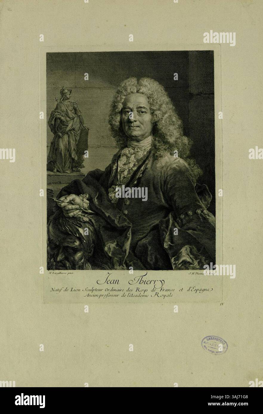 Engraving by Henri Simon Thomassin after Nicolas de Largillière ...