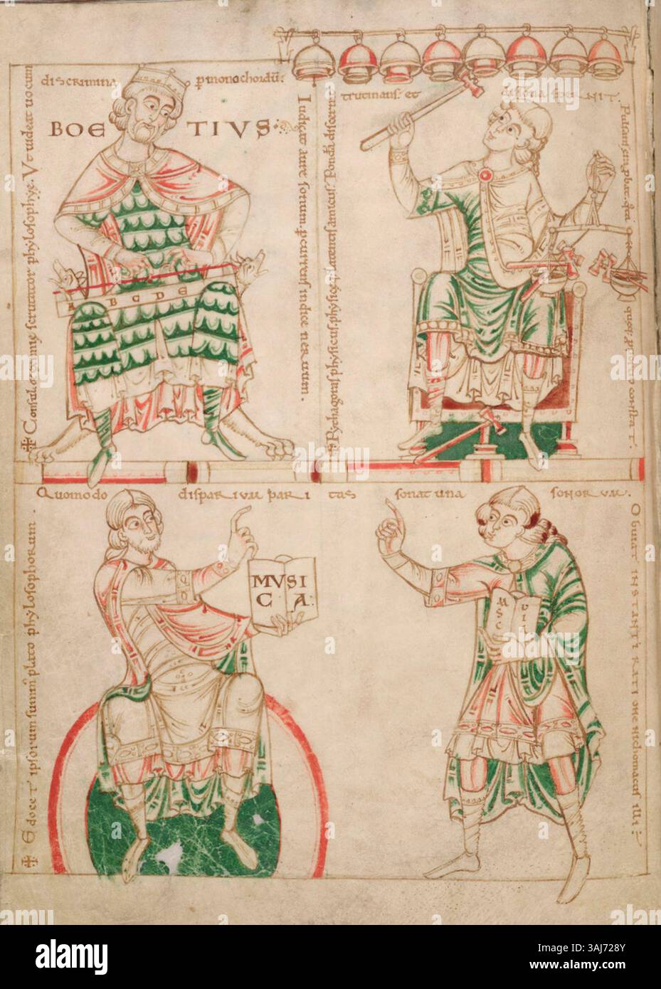This 12th-century manuscript illustration from Boethius' 'Institutione ...