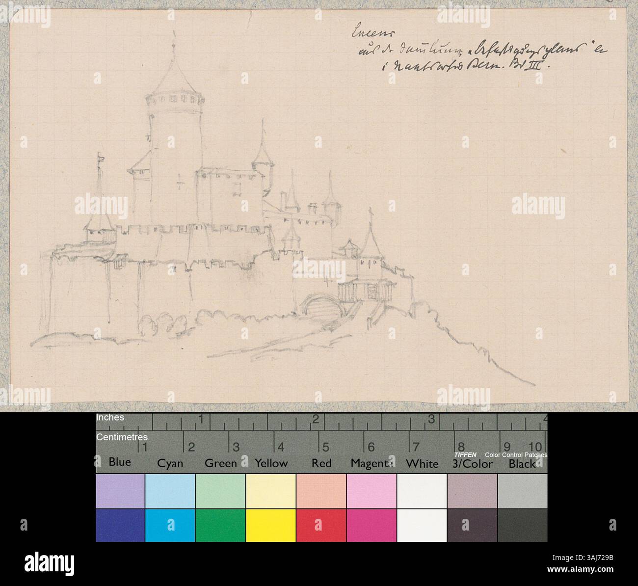 This drawing by Johann Rudolf Rahn, created between 1860 and 1910 ...