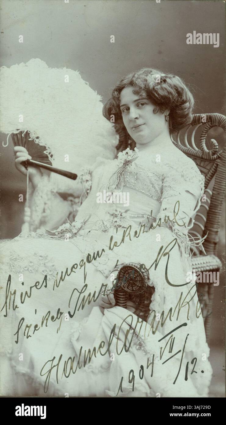 This portrait, captured in 1904 by photographer Hahnel Aranka, depicts ...