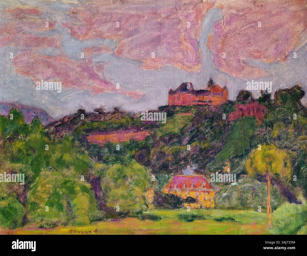 Pierre Bonnard's 1918 oil painting, 'Landscape at Uriage,' is part of ...