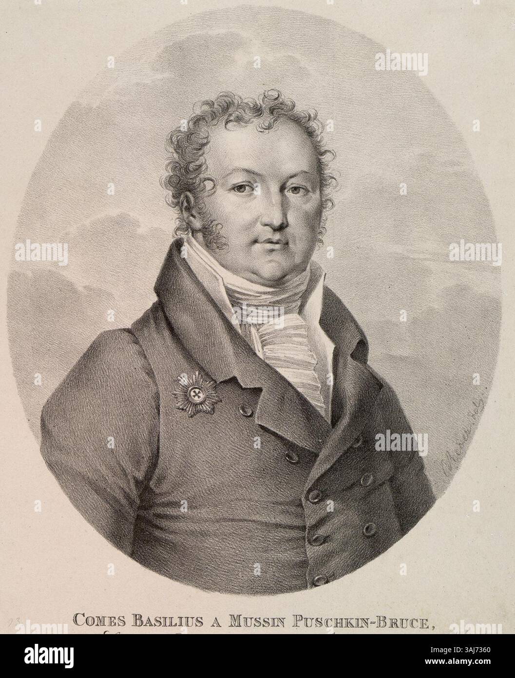 The portrait of Musin-Pushkin-Bruce Vasiliy Valentinovich by Johann ...