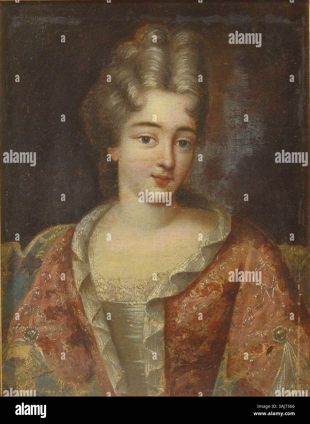 An anonymous 17th-century French portrait depicting two noblewomen ...
