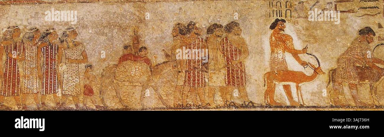 The 'Procession of Asiatics' is a historical depiction of an event in ...