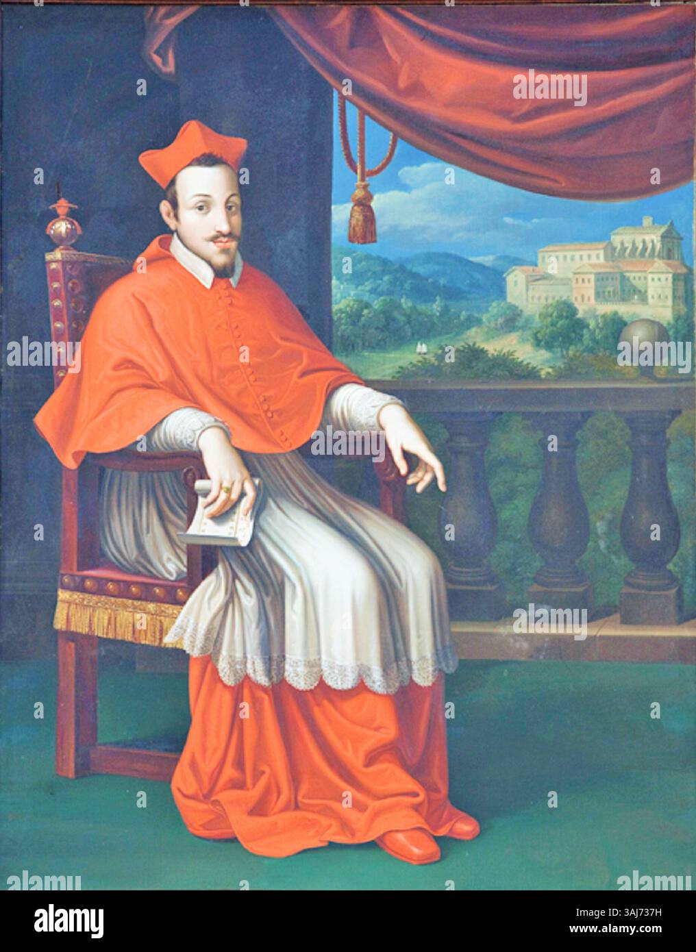 This 17th-century portrait presents Cardinal Odoardo Farnese ...