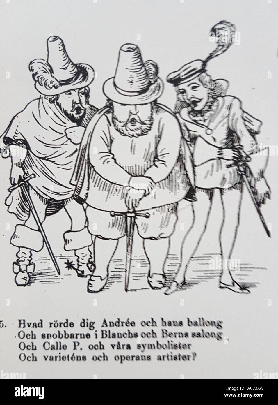 This drawing by Conny Burman, created before 1913, is part of a series ...